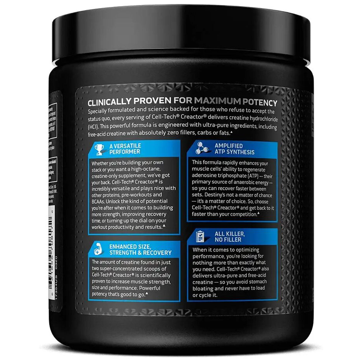 MUSCLETECH CREACTOR CREATINE HCL | GYM SUPPLEMENTS U.S